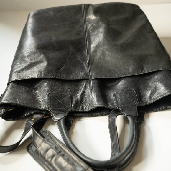 Hidesign | Bags | Hidesign Black Leather Tote Bag | Poshmark